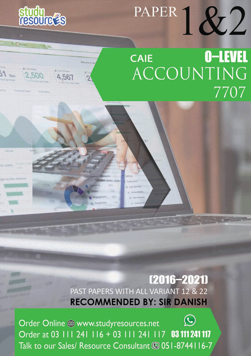 Cambridge O-Level Accounting (7707) P-1&2 Past Papers Variant-12&22 (2 ...