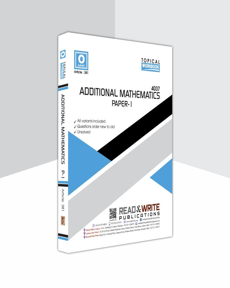 Cambridge IGCSE Add Mathematics(4037) P-1 Topical Workbook R&W 381 ...