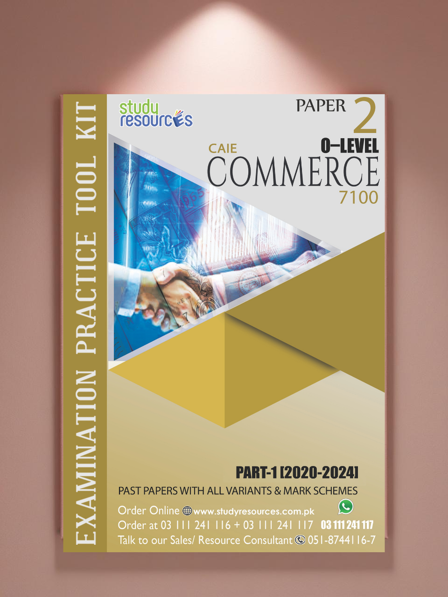 Cambridge O-Level Commerce (7100) P-2 Past Papers Part-1 (2020-2024 ...